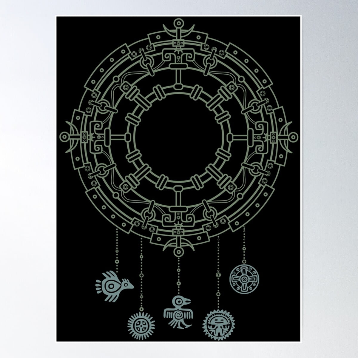 Ancient Talisman Of Protection Poster Wall Art, Modern Wall Decor For ...