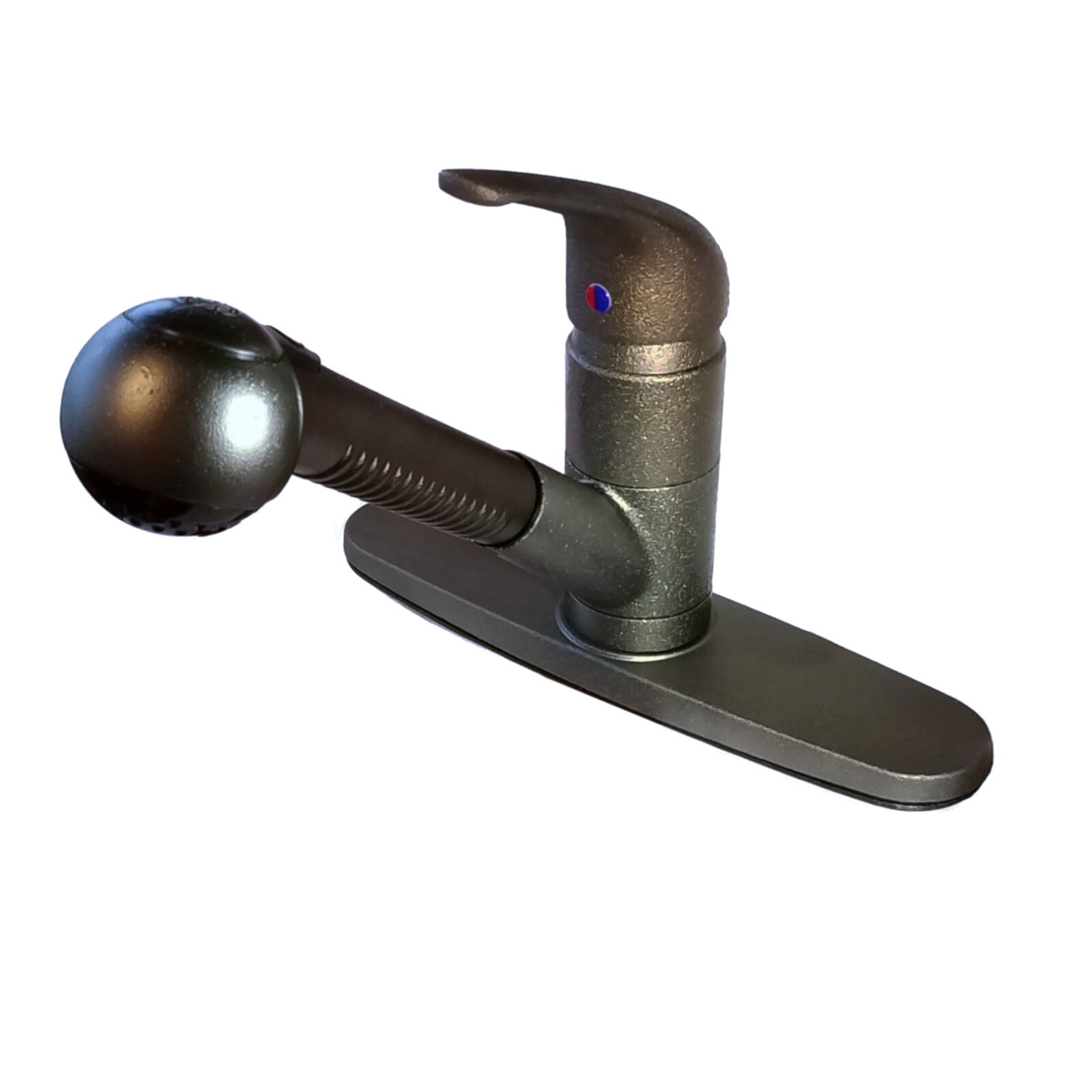 Ancient Treasures Single Handle Pull-Out Kitchen Faucet in Platinum ...
