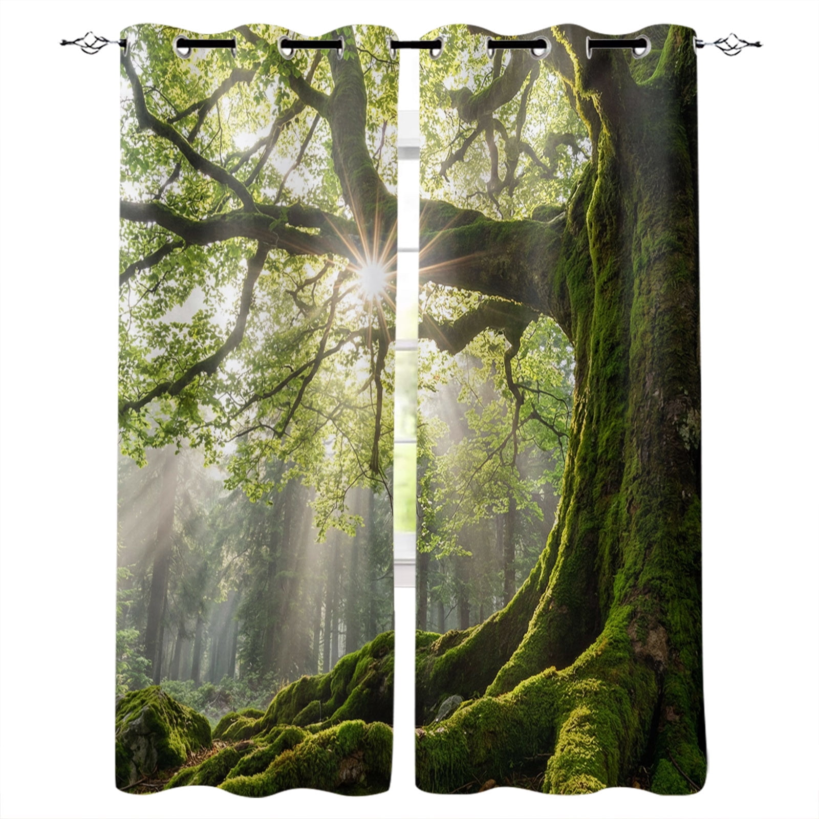 Ancient Tree Blackout Curtains for Bedroom Living Room Darkening ...