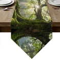 Ancient Tree Table Runner Linen Burlap Table Runner 60 Inches Long Zen ...