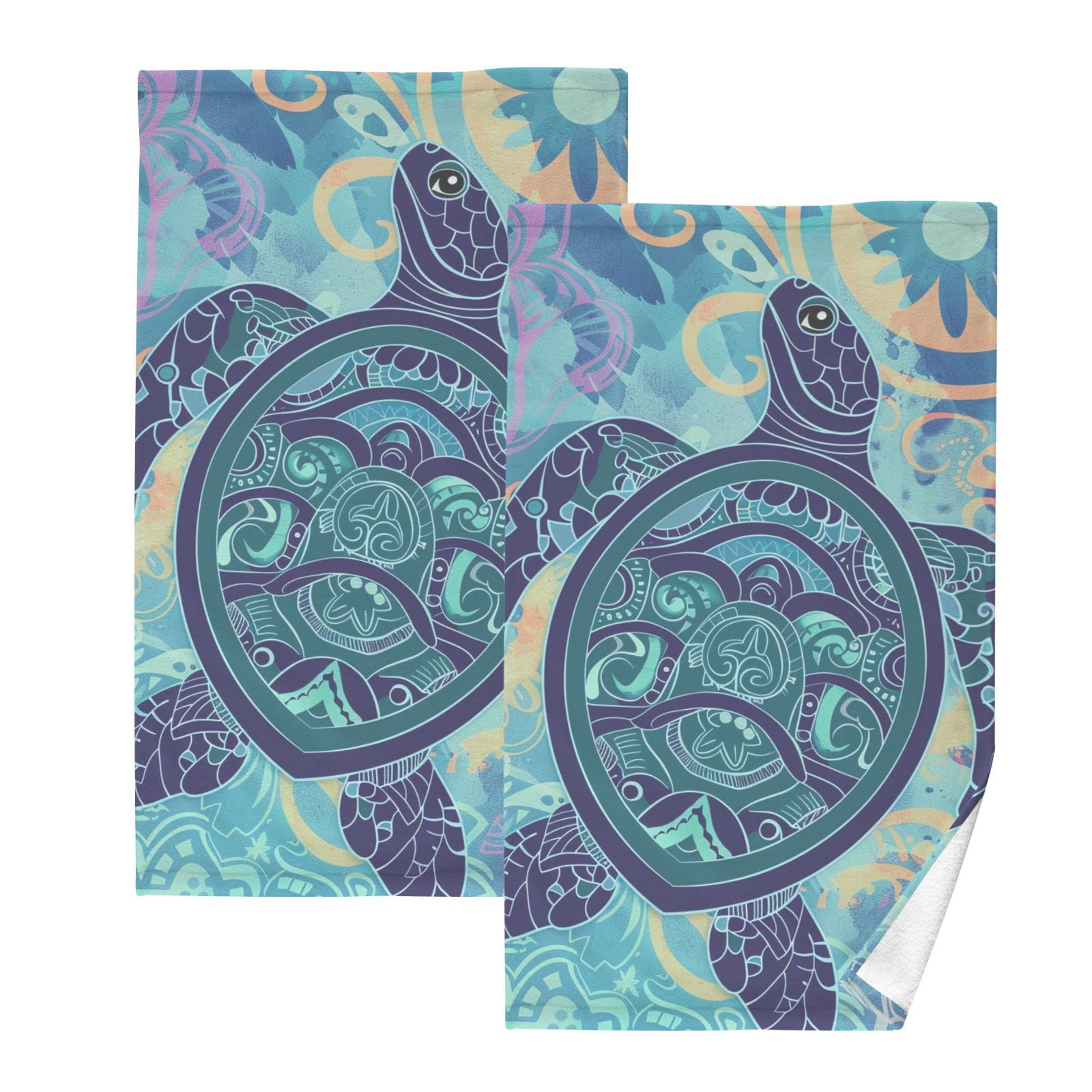 Ancient Turtle Hand Towels Cotton Bath Towels Large Face Towels ...