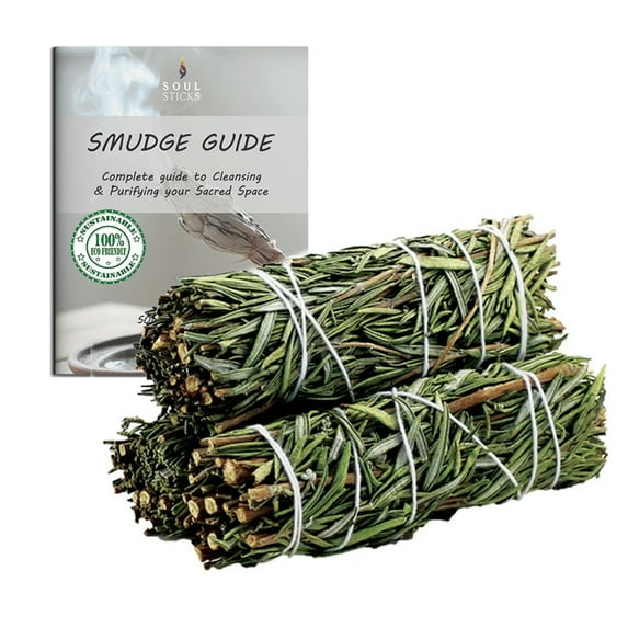 Ancient Veda 3 Pack Rosemary Sage Smudge Stick Bundles & Smudge Guide - Walmart.com