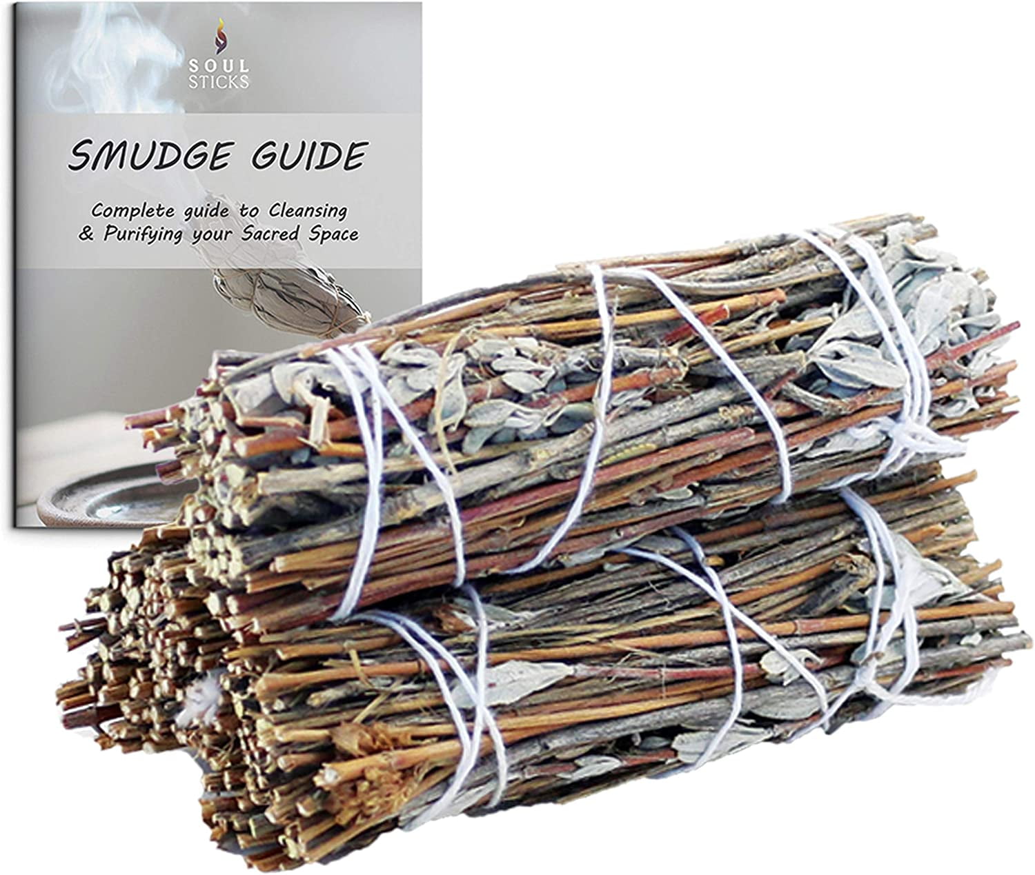 Ancient Veda Royal Sage Smudge Sticks Pack of 3 Bundles & Smudge Guide ...