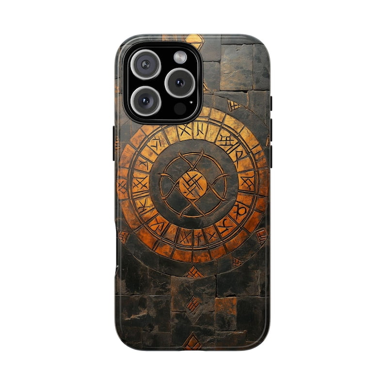 Ancient Vegvisir Viking Compass Rune Nordic Symbol with iPhone 17 to 11 ...