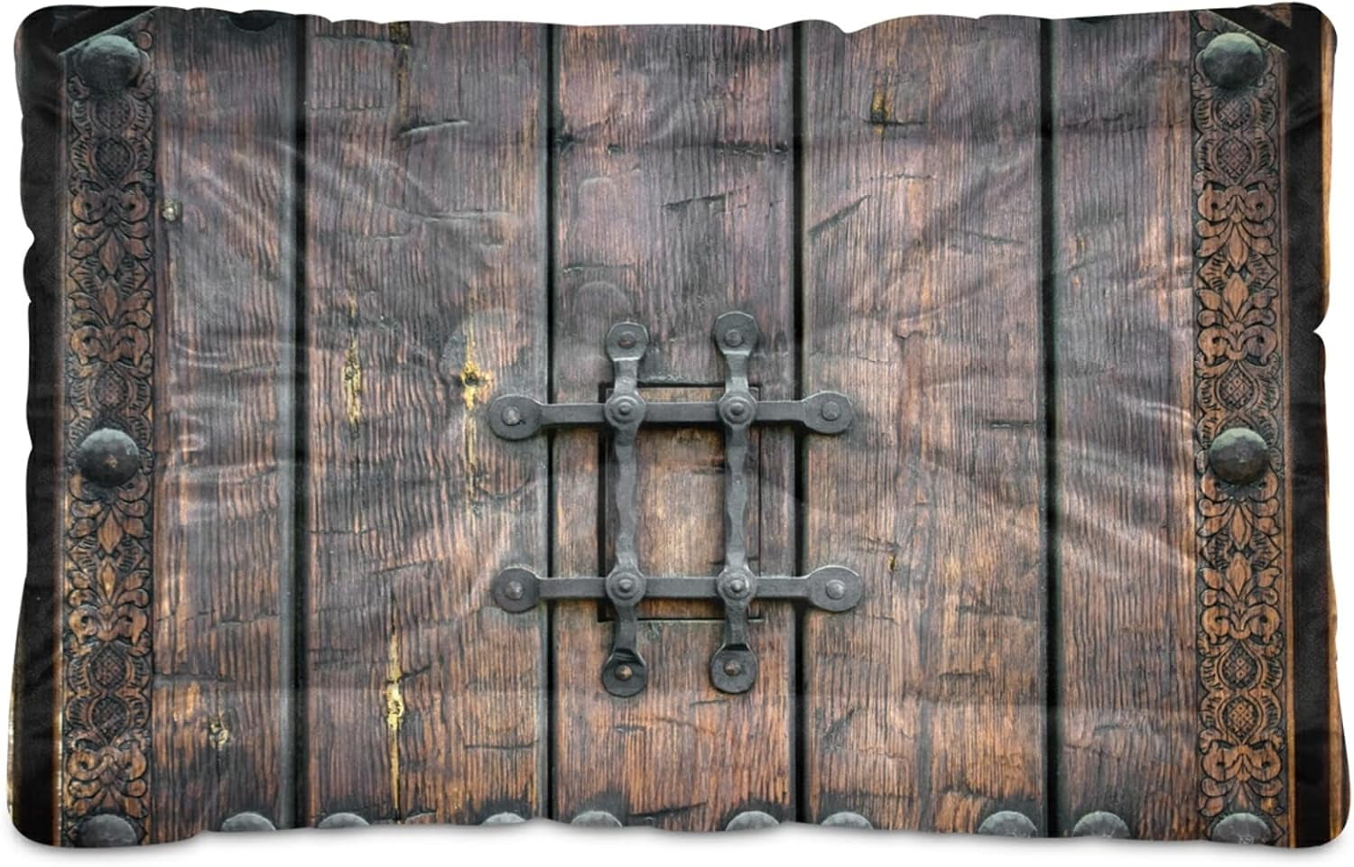 Ancient Wooden Door Vintage Retro Brown Wood Door Dog Pet Soft Bed Mat ...