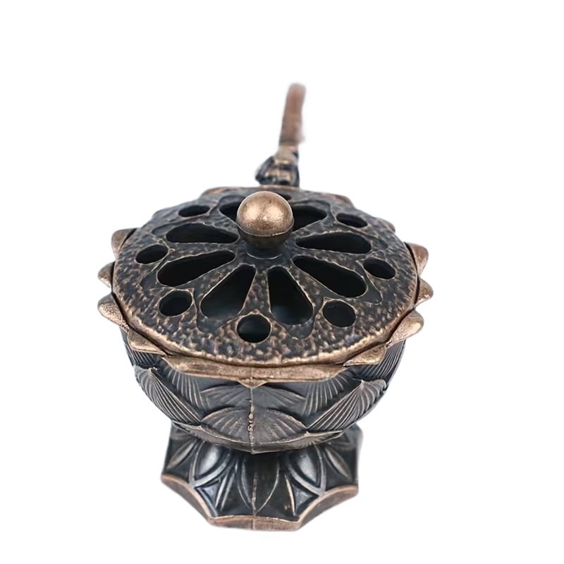 Ancient rhyme hand-held lotus plate incense burner creative sandalwood ...