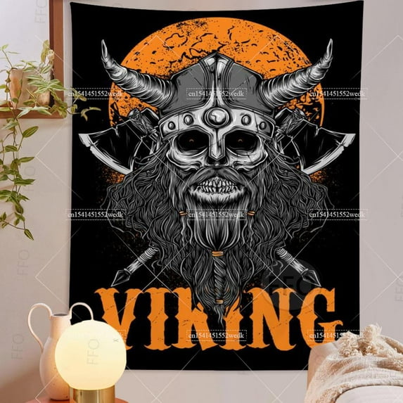 Ancientn Viking Tapestry Wall Hanging Norse Runes Tarot Tapestrys ...