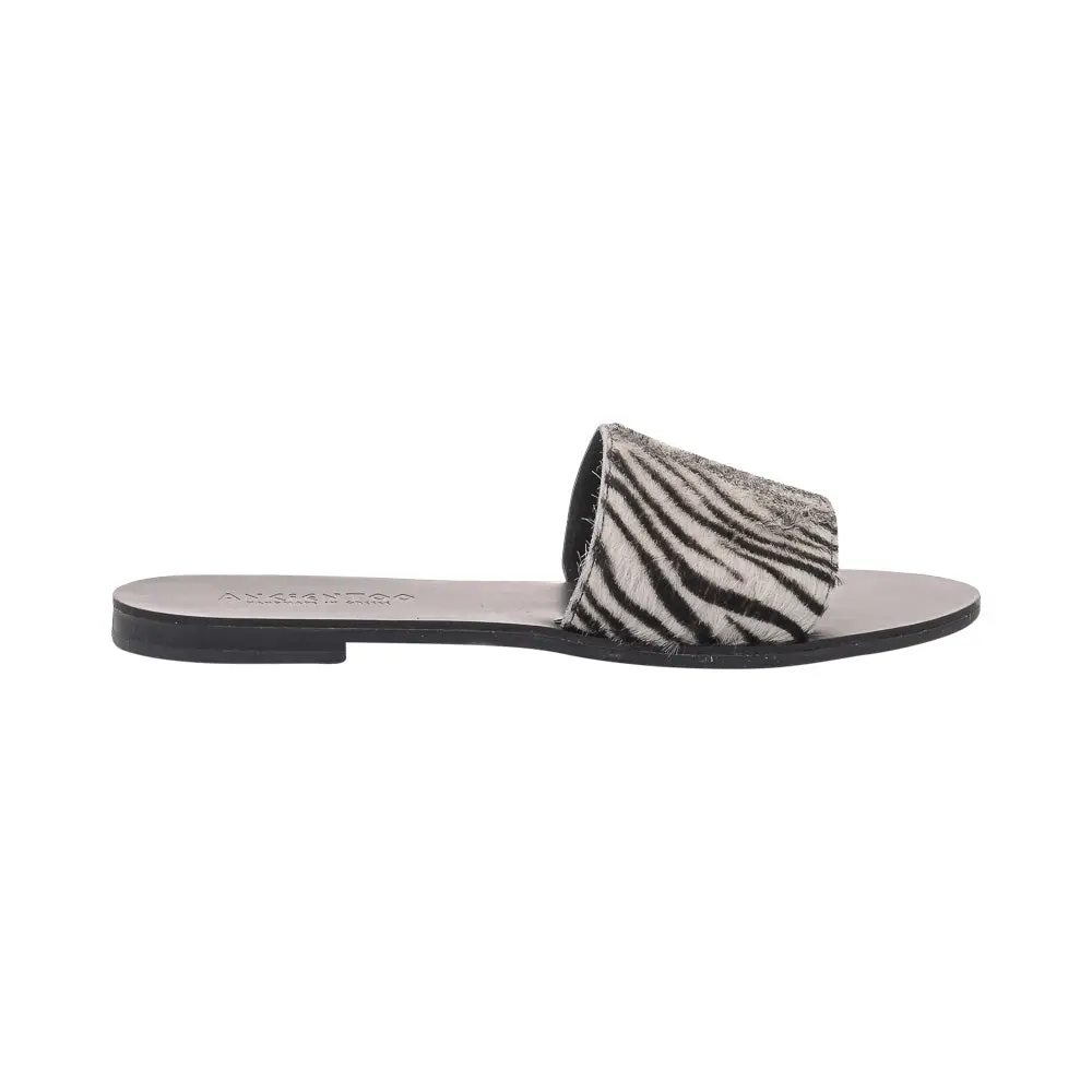Ancientoo Slides Hecate - ZEBRA/BLACK / US 9 / EU 40 - Walmart.com