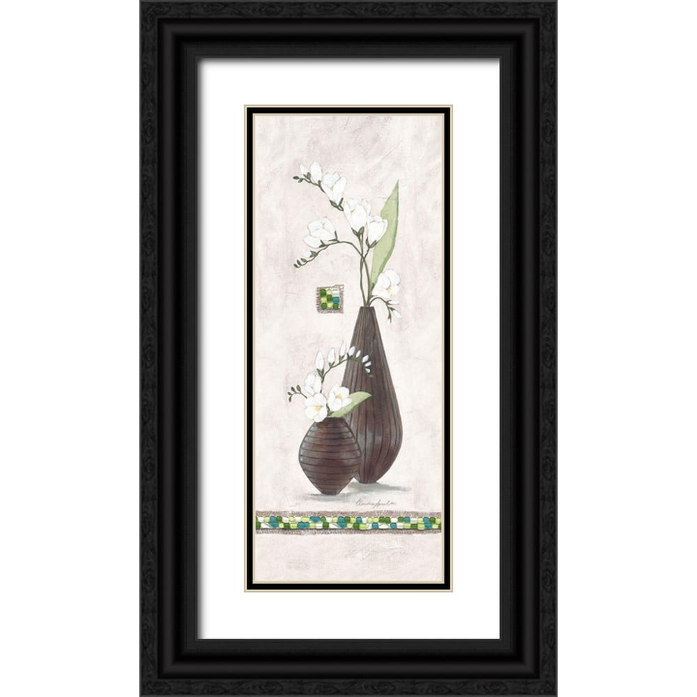 Ancilotti, Claudia 12x24 Black Ornate Wood Framed with Double Matting ...