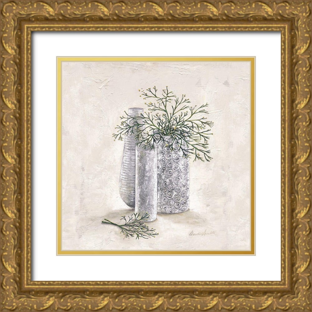 Ancilotti, Claudia 15x15 Gold Ornate Wood Framed with Double Matting ...