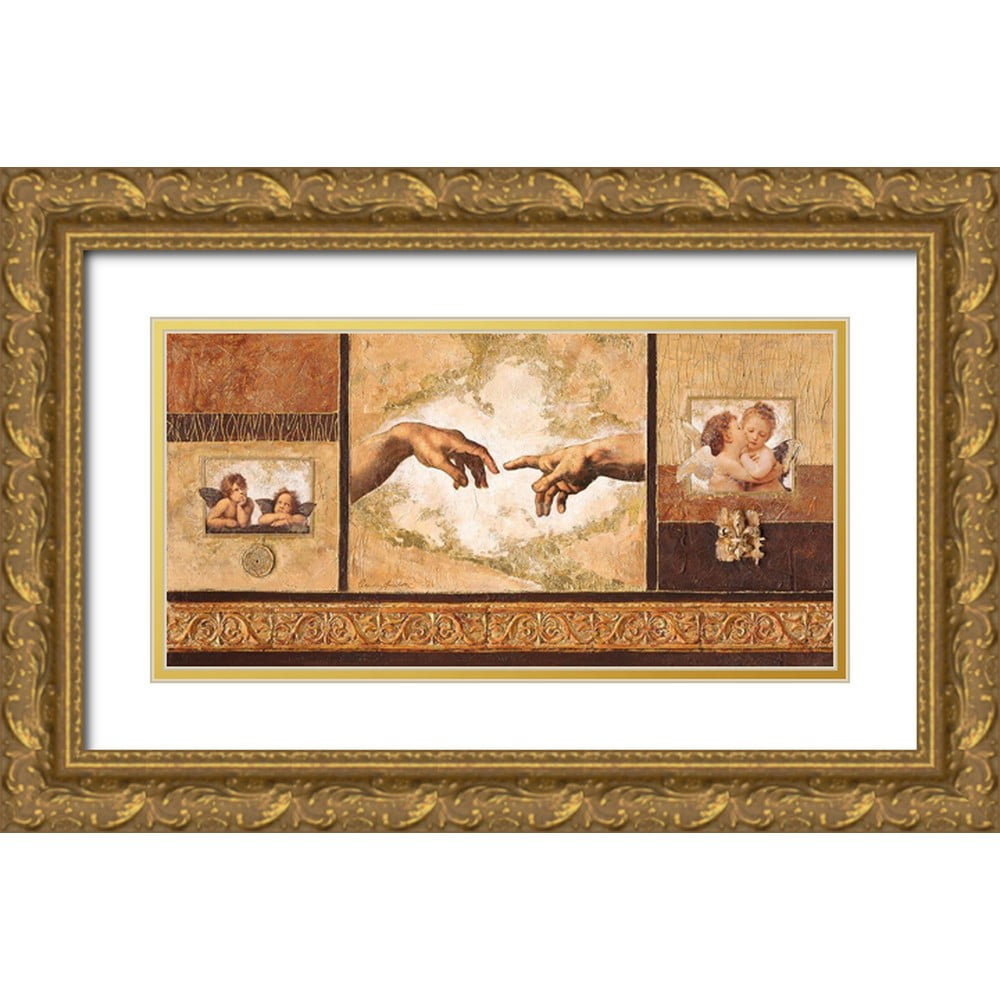 Ancilotti, Claudia 18x11 Gold Ornate Wood Framed with Double Matting ...