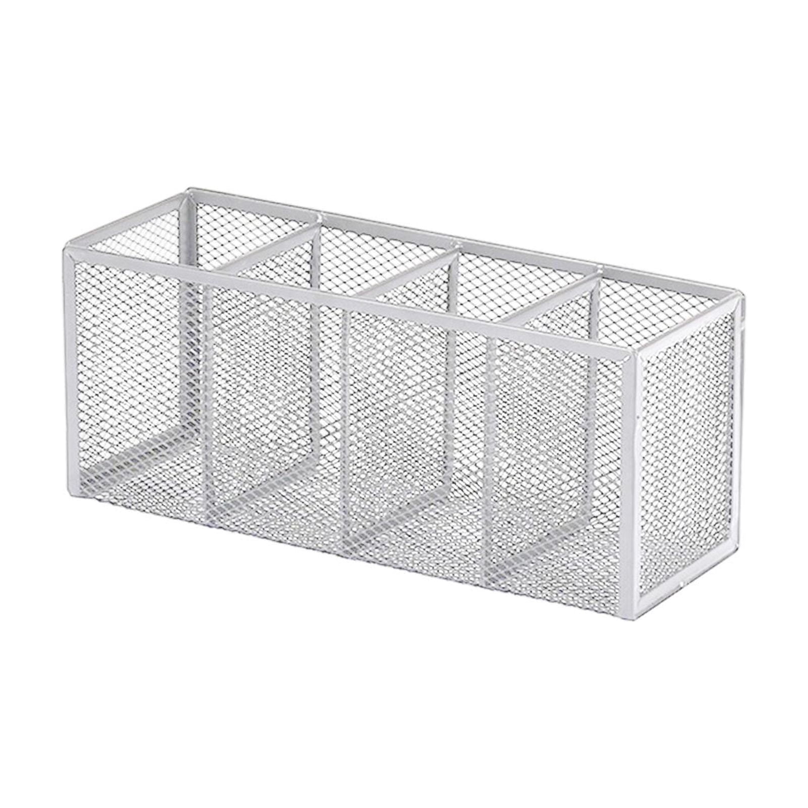 Anckoeil 4-Compartment Metal Mesh Desk Organizer, Multipurpose Pen ...