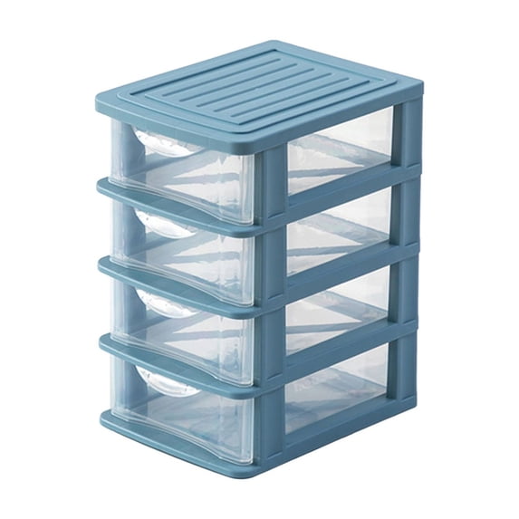 Anckoeil 4-Tier Transparent Drawer Organizer, Dustproof Plastic Storage ...