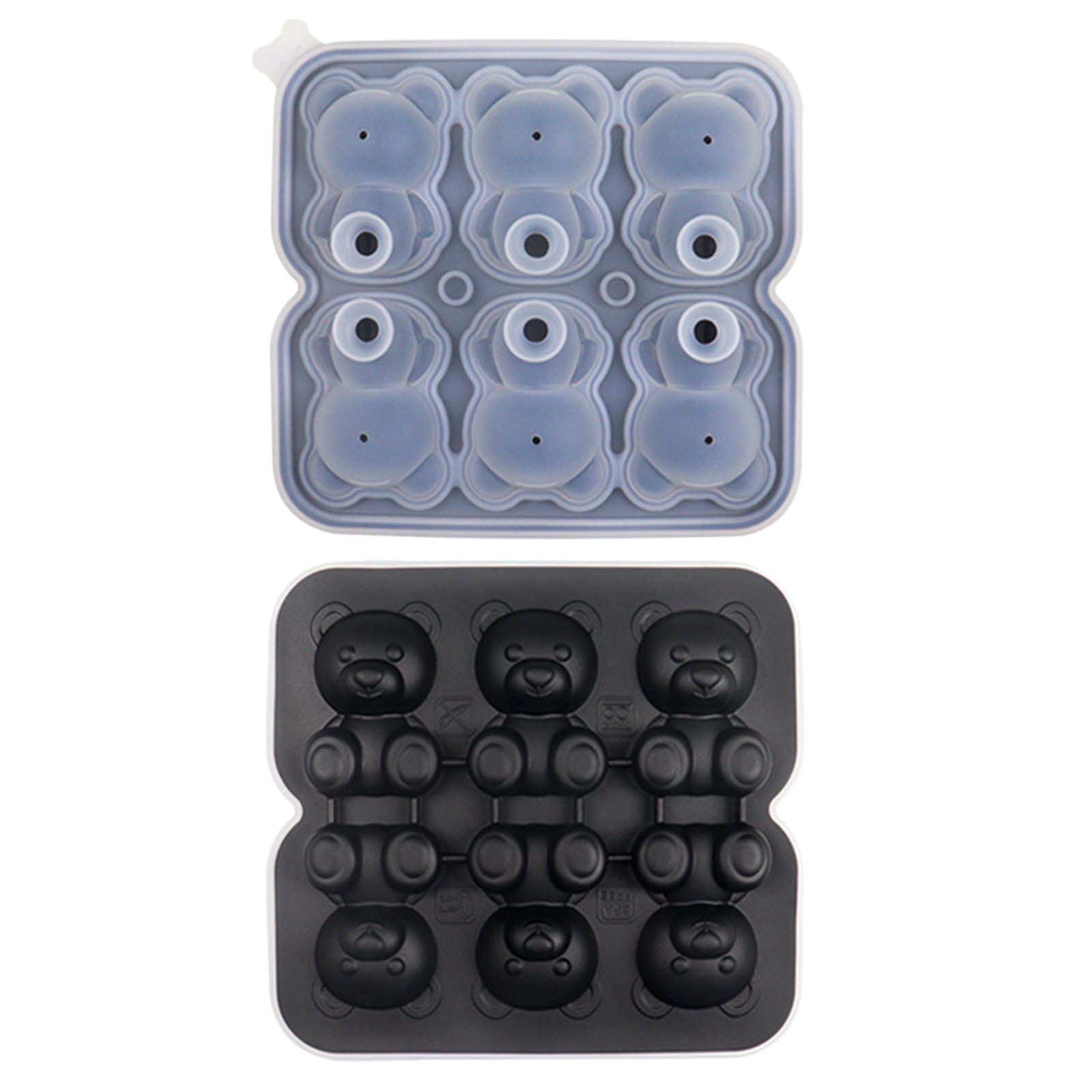 Anckoeil 6 Hole Small Bear Silicone Ice Box Ice Tea Drink Whisky Ice ...