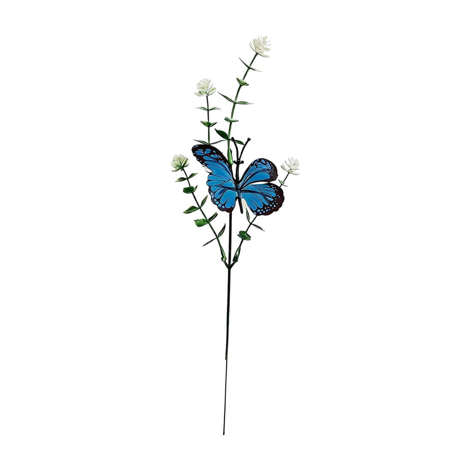 Anckoeil Artificial Flowers Butterfly Stem, Faux Floral Pick with ...