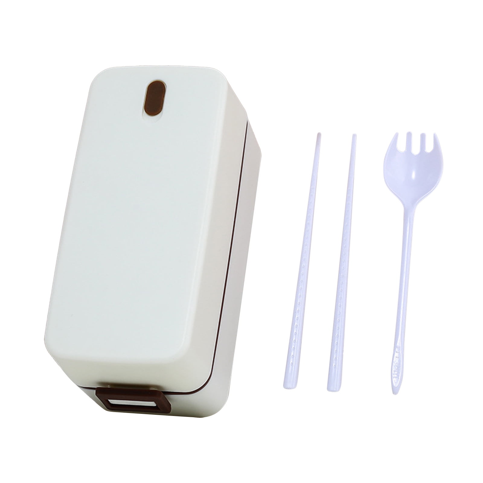 Anckoeil Bento Box Plastic Double Layer Lunch Box Microwave Oven ...