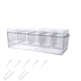 Anckoeil Compartment Storage Box with Lid, Transparent Plastic Fresh ...