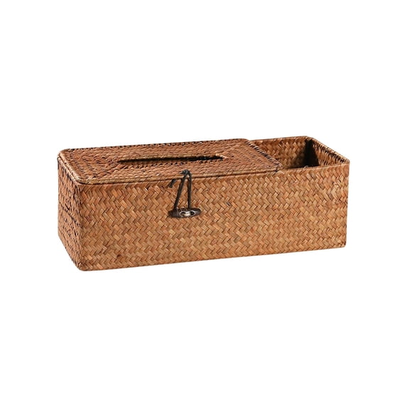 Anckoeil Desktop Organizers, Woven Tissue Box, 2-in-1 Multifunctional ...