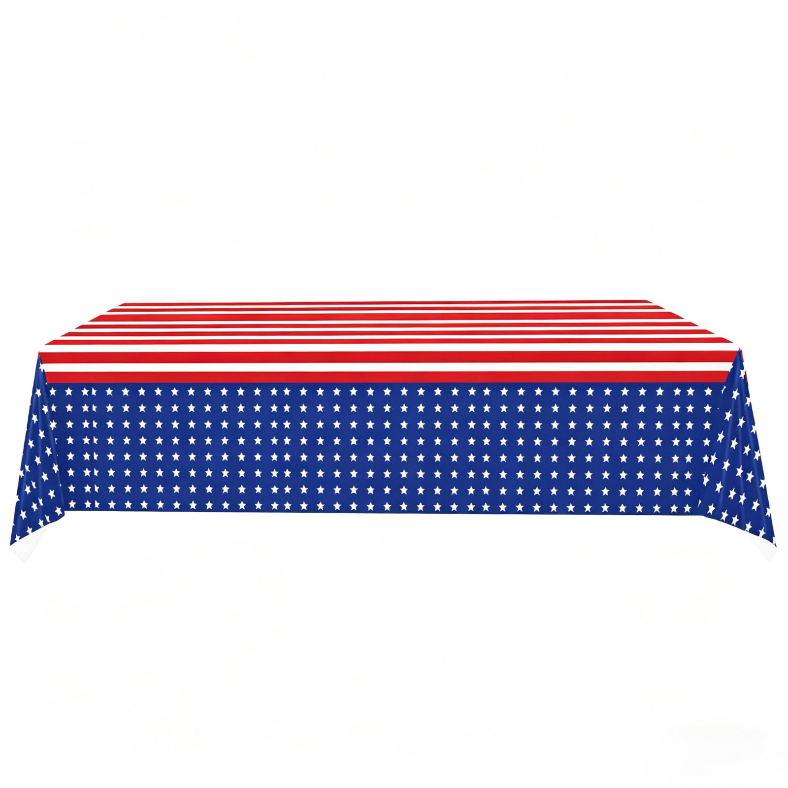 Anckoeil Patriotic Disposable Tablecloth, 107 x 51in Plastic Table ...