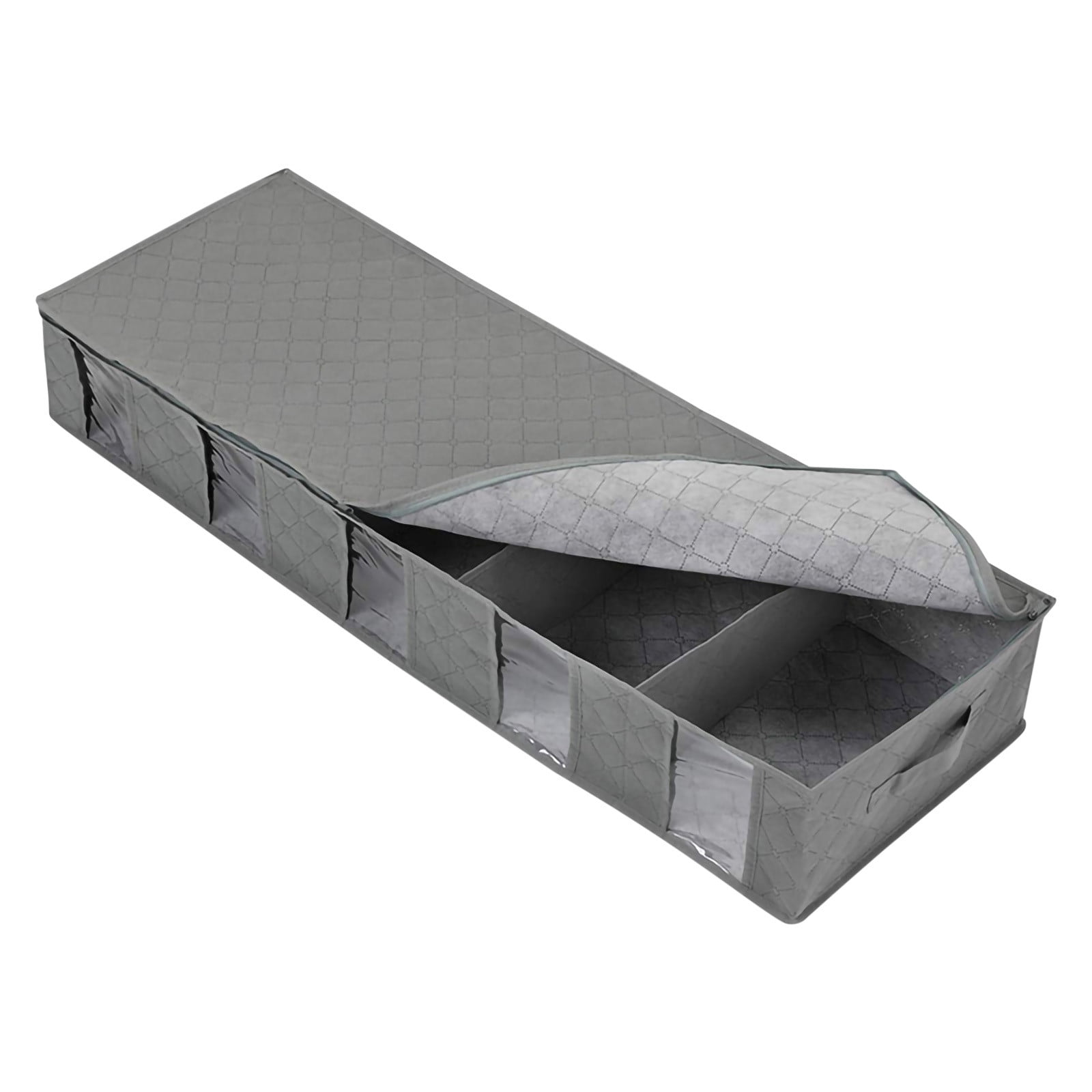 Anckoeil Transparent Long Bedside Storage Box Wardrobe Clothes Storage ...