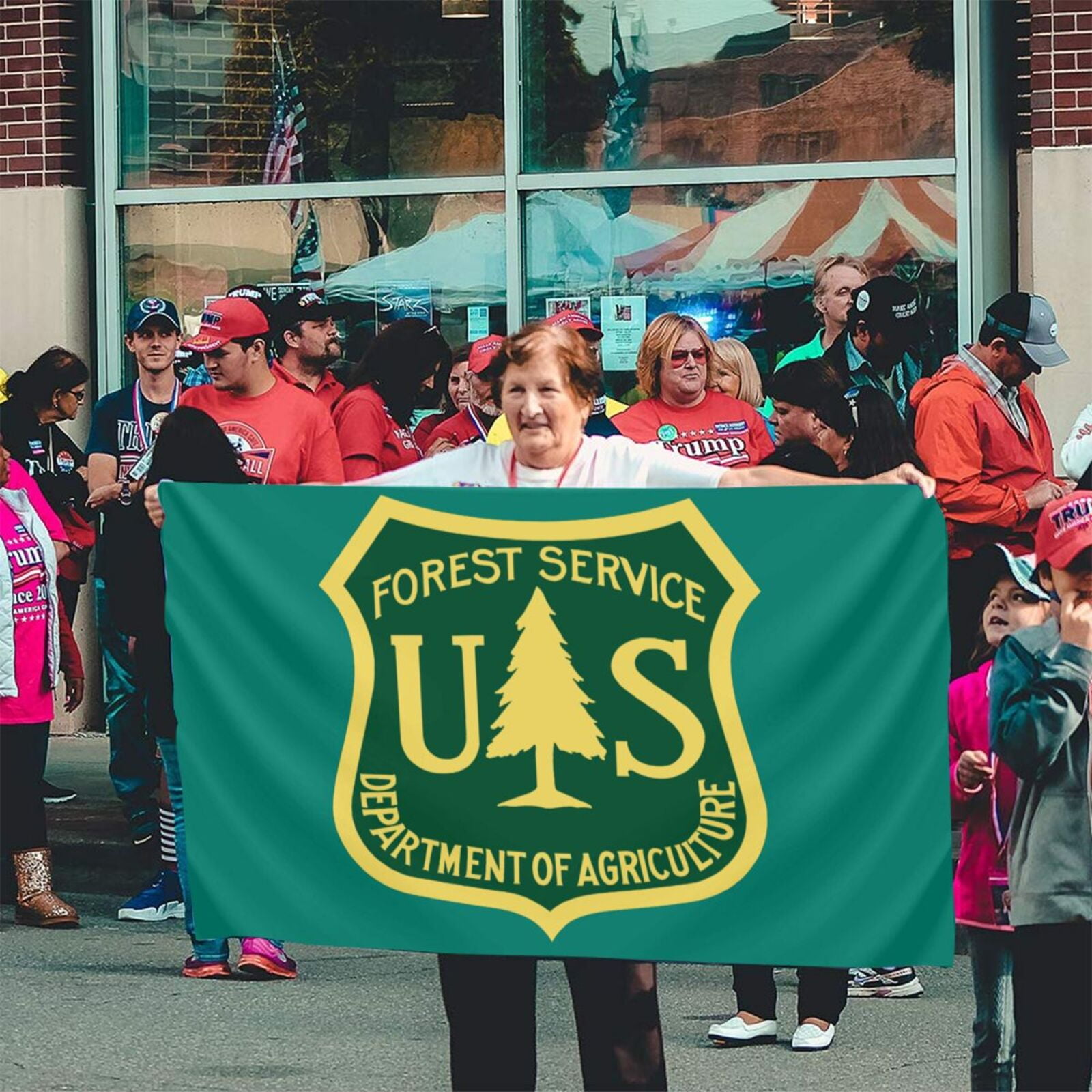 Ancoch Us Forest Service Flag 3x5 FT Holiday Banner Garden Yard House ...