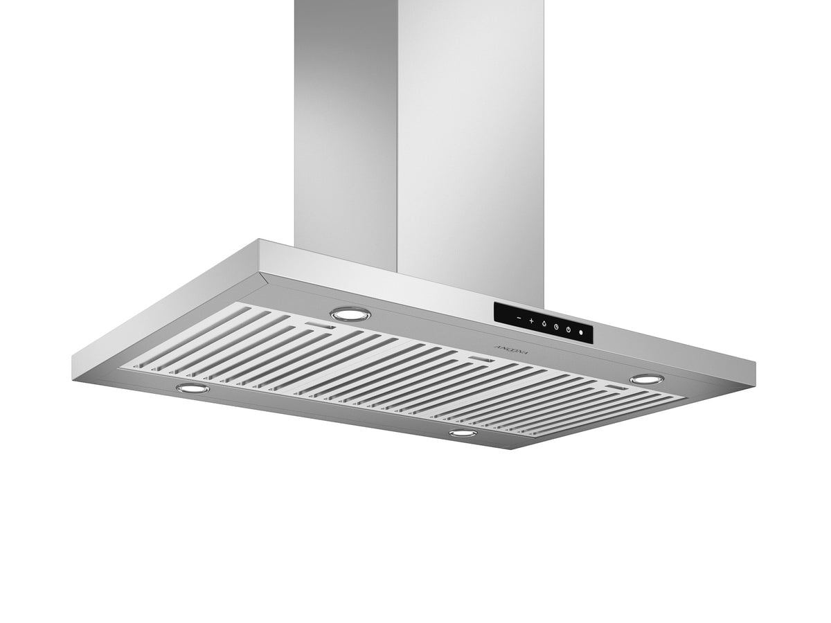 Ancona Noturna IR36 36 Island Rectangular Range Hood Stainless Steel Walmart