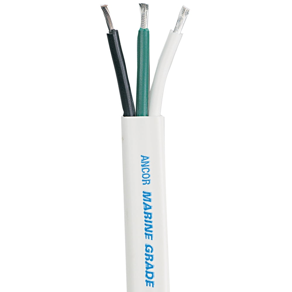 Ancor White Triplex Cable - 8/3 AWG - Flat - 25' [130902] - Walmart.com