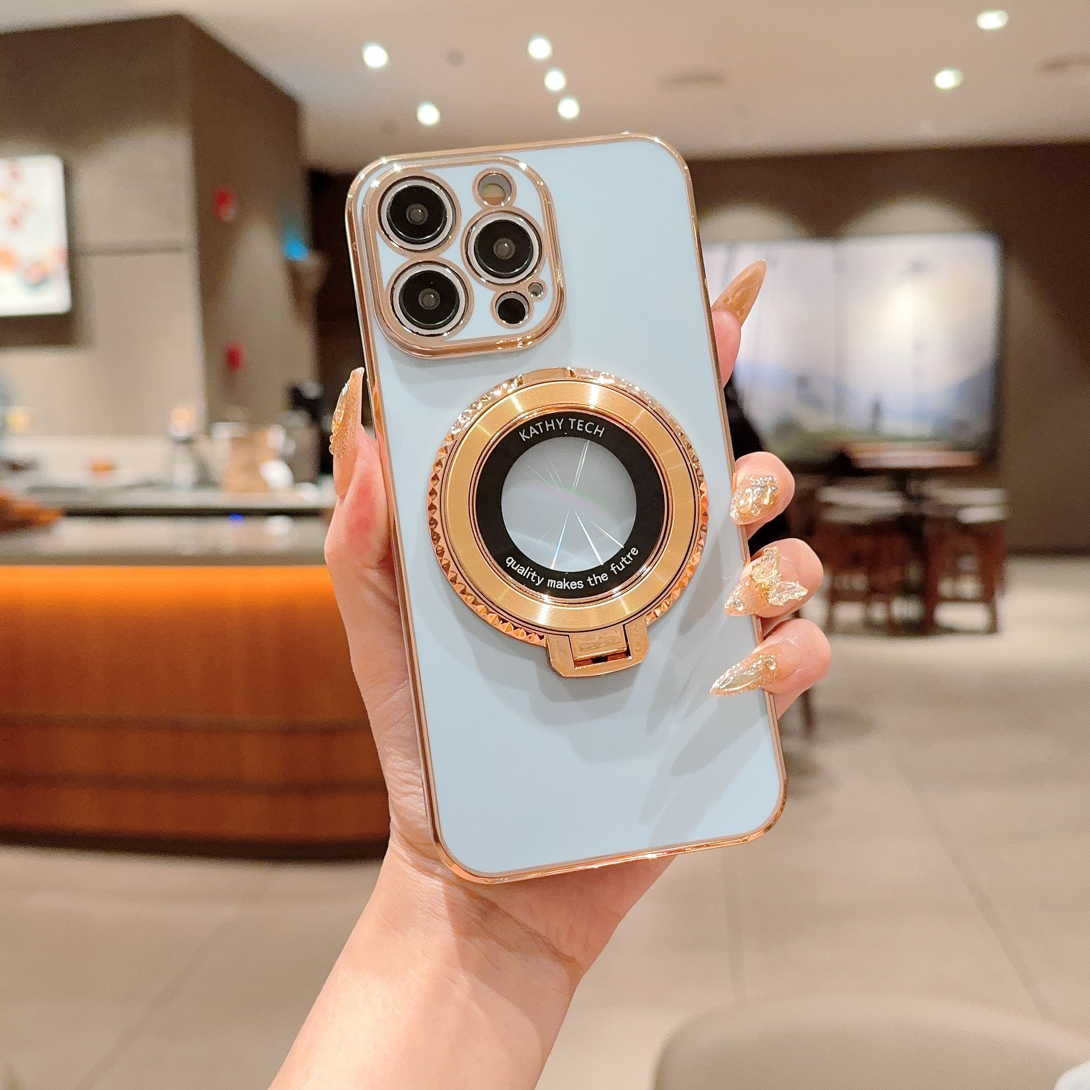 Ancove 360° Rotatable Magnetic Ring Stand for iPhone 13 Mini Case ...