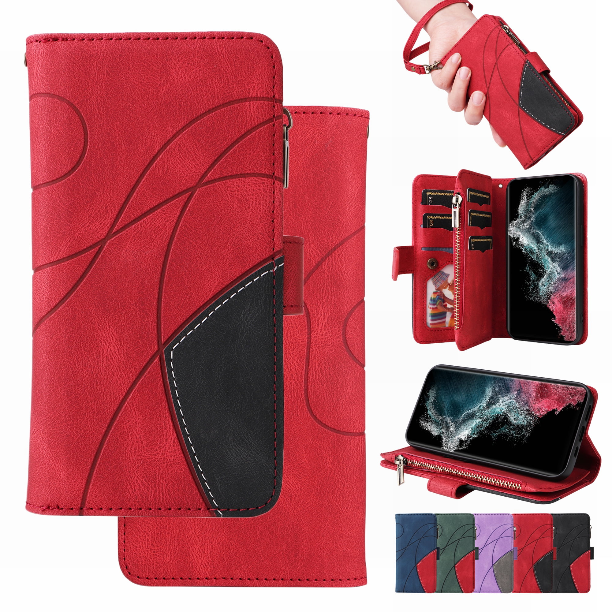 Ancove for Samsung Galaxy A15 Wallet Case with Card Slots & Wrist Strap ...