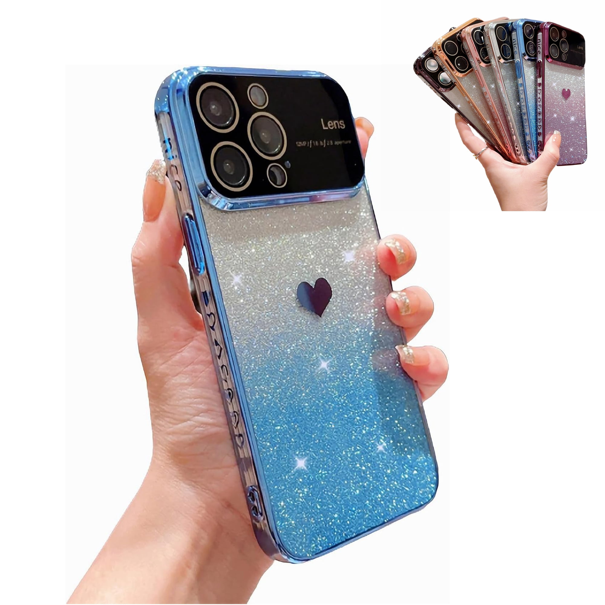 Ancove for iPhone 11 Cute Phone Case for Women Girls,Gradient Glitter ...