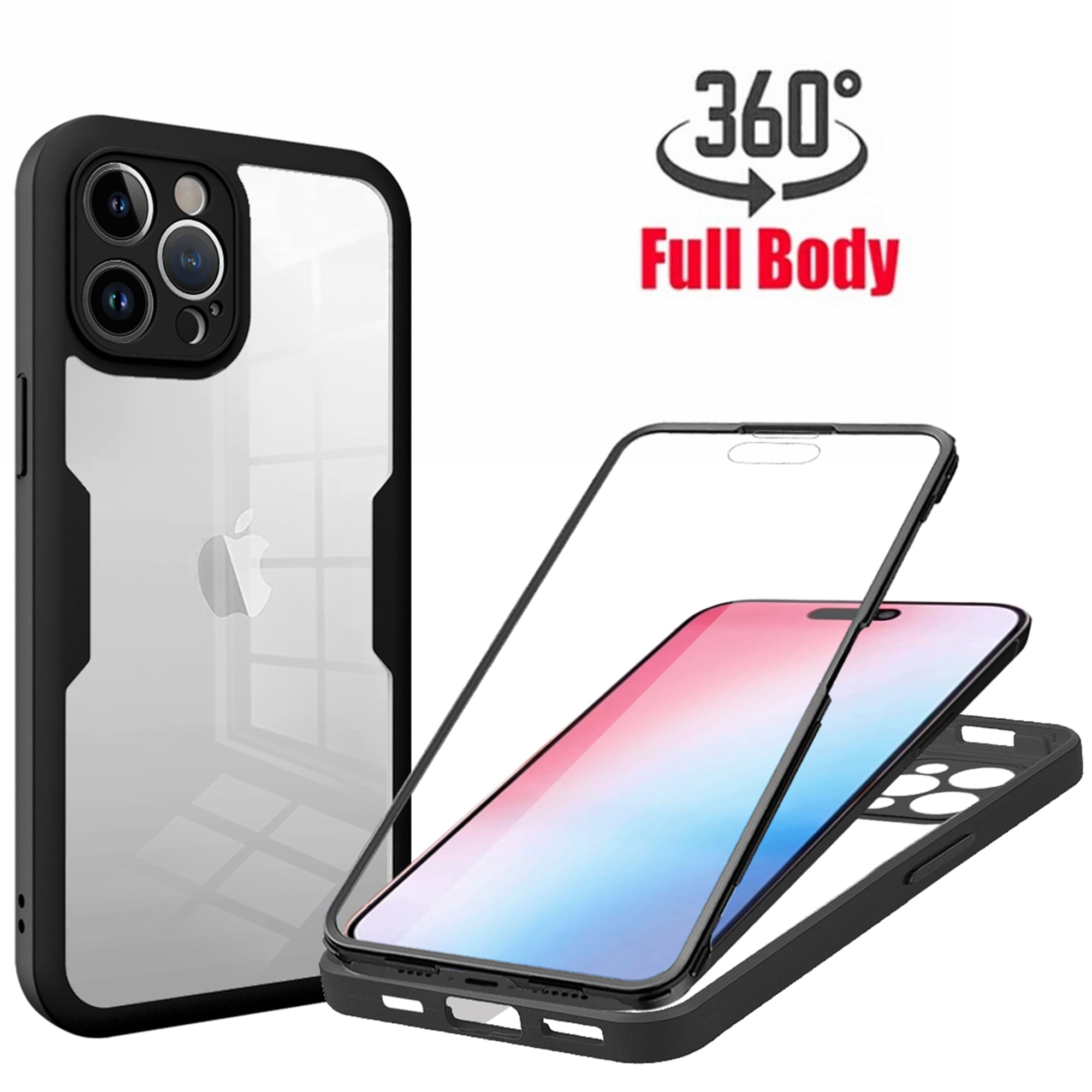 Ancove for iPhone 15 Plus Clear Case,[Built in Screen Protector] Dual ...