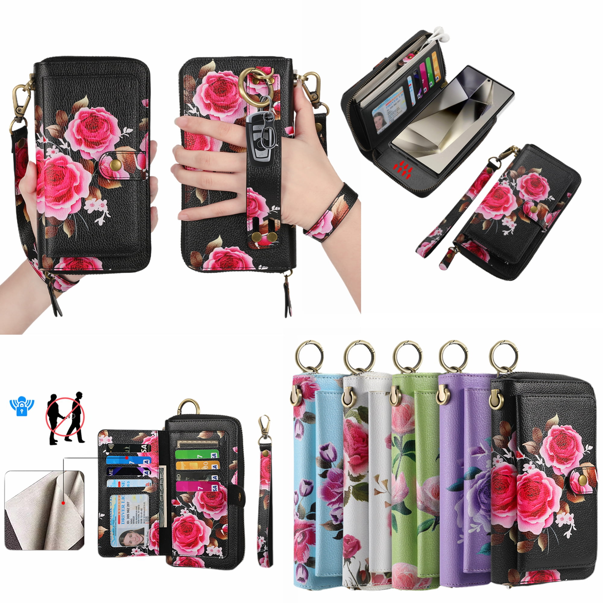 Ancove for iPhone 15 Pro Wallet Case with Card Holder & Strap ...