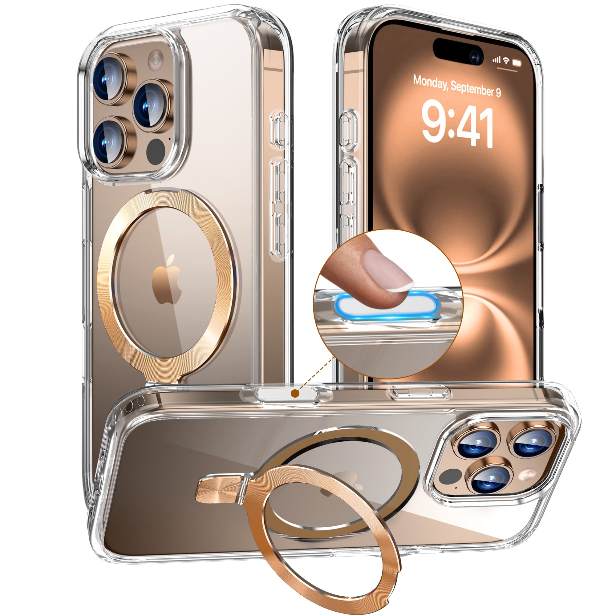 Ancove for iPhone 16 Pro Max Case with Camera Control Capture Button, [Compatible with MagSafe ...