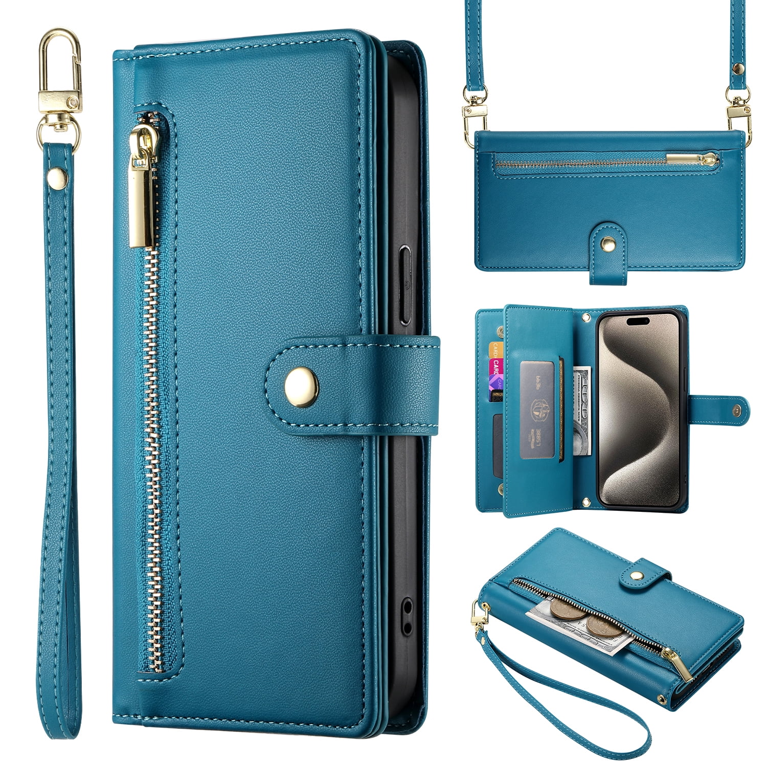 Ancove for iPhone 16 Pro Max Case Wallet with 9-Card Slots Holder ...