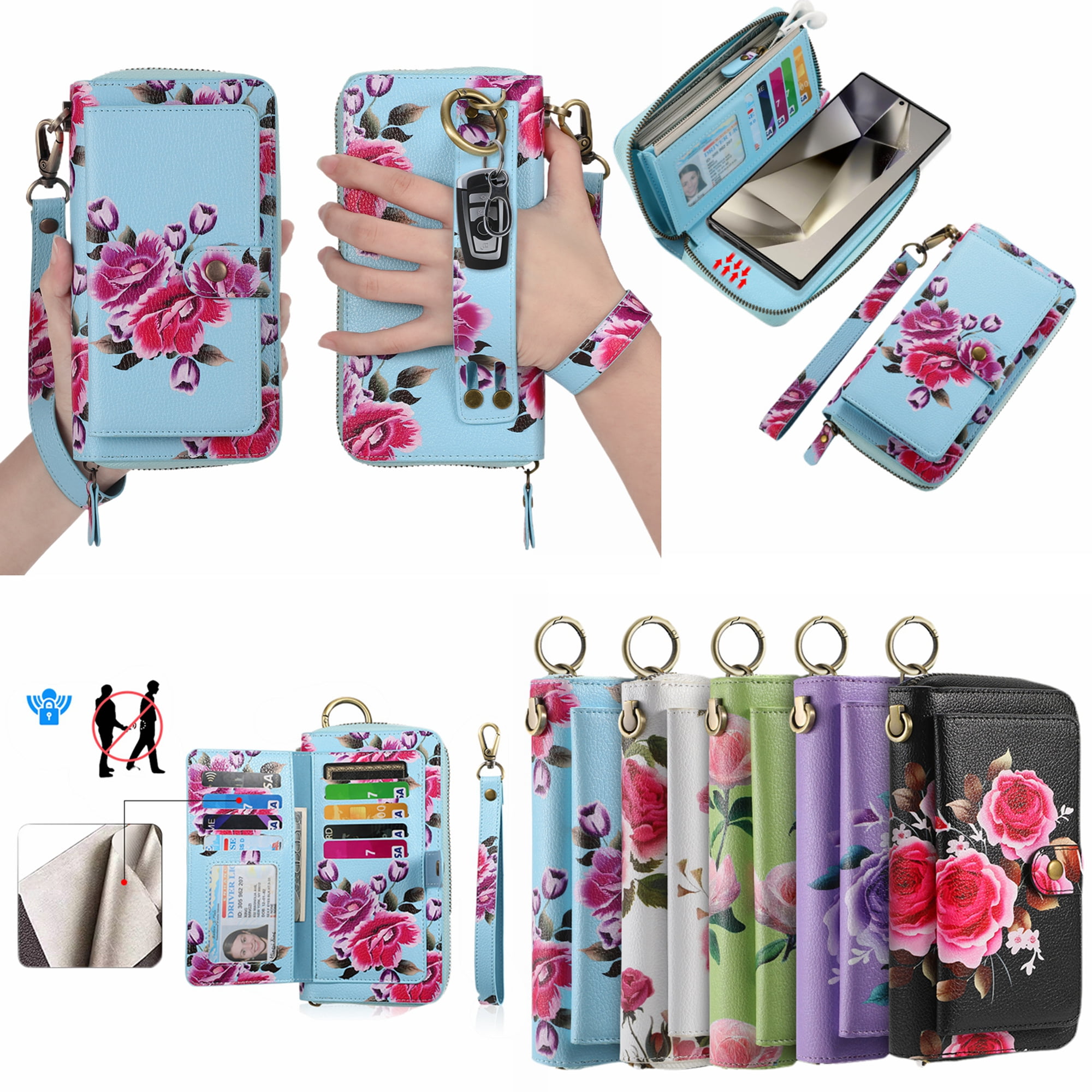 Ancove for iPhone XR Wallet Case with Card Holder & Strap,Shockproof ...