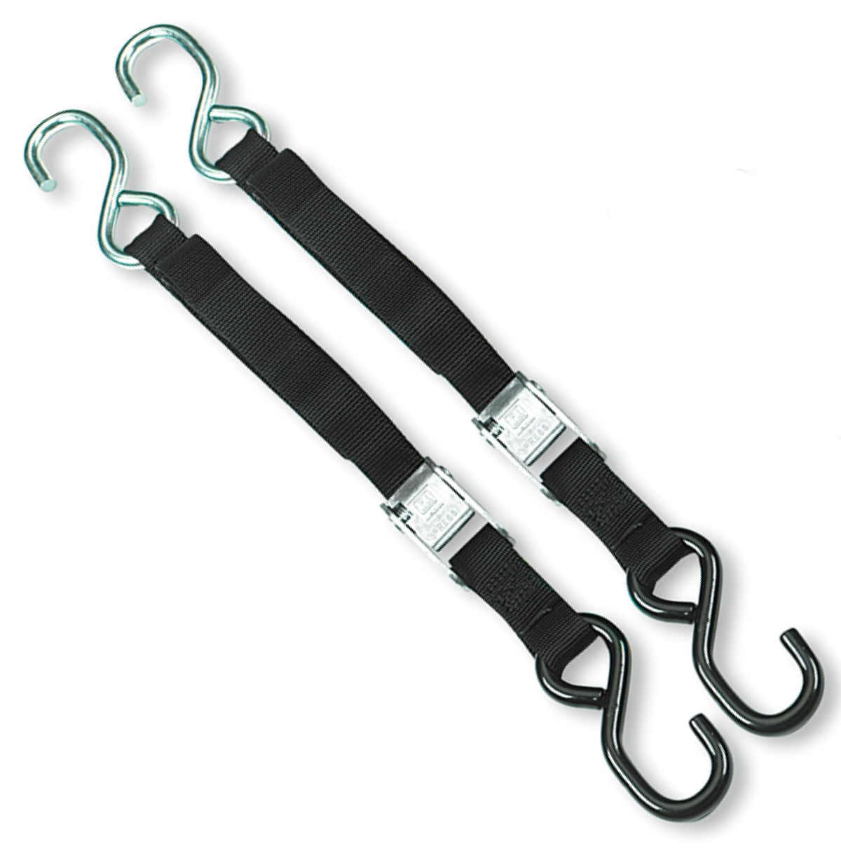 Ancra 1" x 66" Lite Cam Buckle Black Tie Downs 2pk (47295-10) - Walmart.com