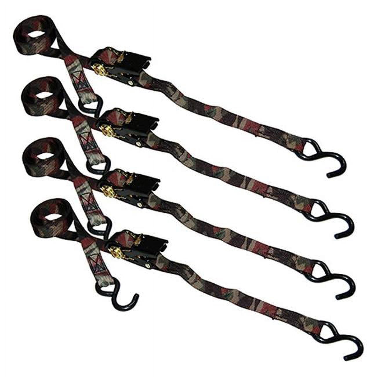 Ancra & S-Line SL66 1 in. x 8 ft. Camo Ratchet Tie-Down with S-Hooks ...
