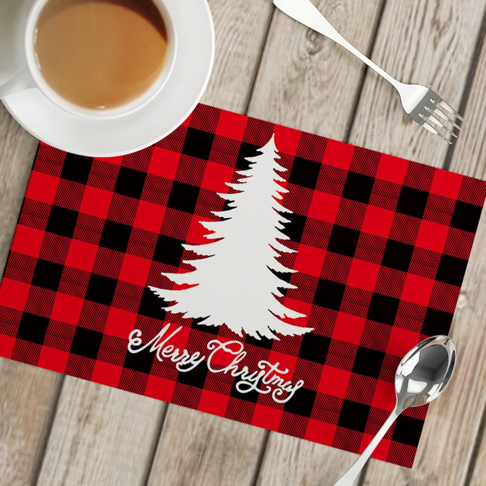 And And Table Mats Christmas Linen Placemat Insulated Mat Table Mat ...