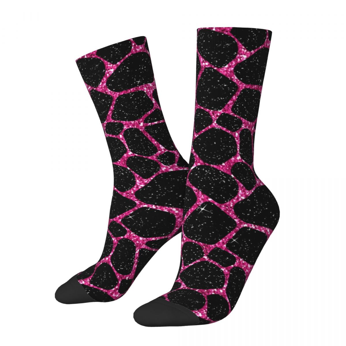 And Black Giraffe Socks Animal Print Modern Stockings Couple High ...