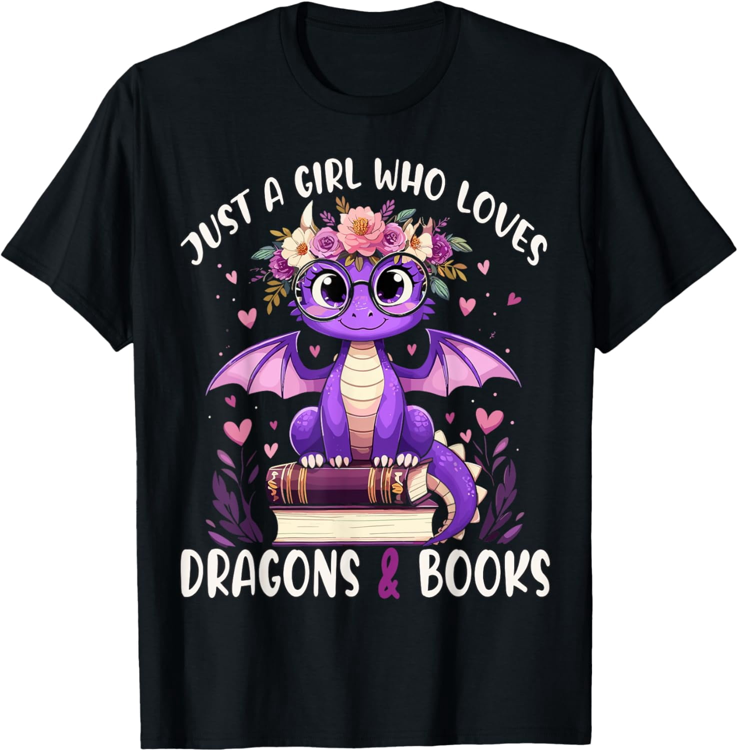 And Books Dragon Reading T-Shirt - Walmart.com