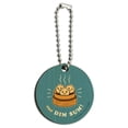 And Dim Sum Then Some Funny Humor Wood Wooden Round Keychain Key Chain ...