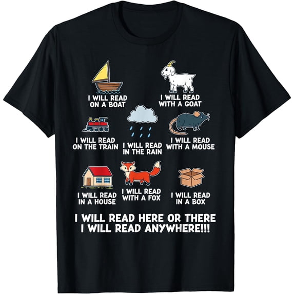 And Everywhere Reading T-Shirt - Walmart.com
