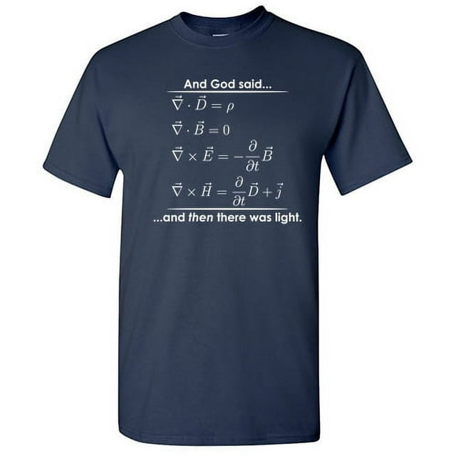 And God Said And Then There Was Light Tee Maxwells Equations Gifts For ...