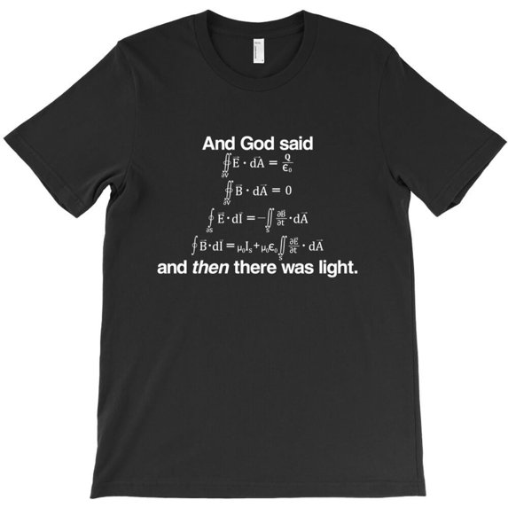 And God Said Maxwell's Equations Funny Physics Science Graphic - Must ...