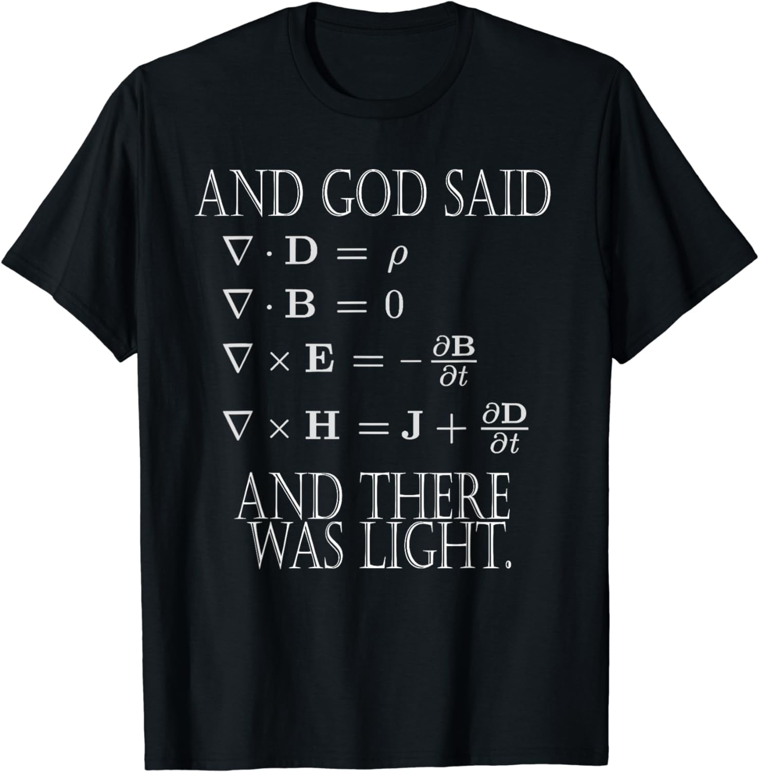 And God said Let there be light: and there was light. Tshirt - Walmart.com