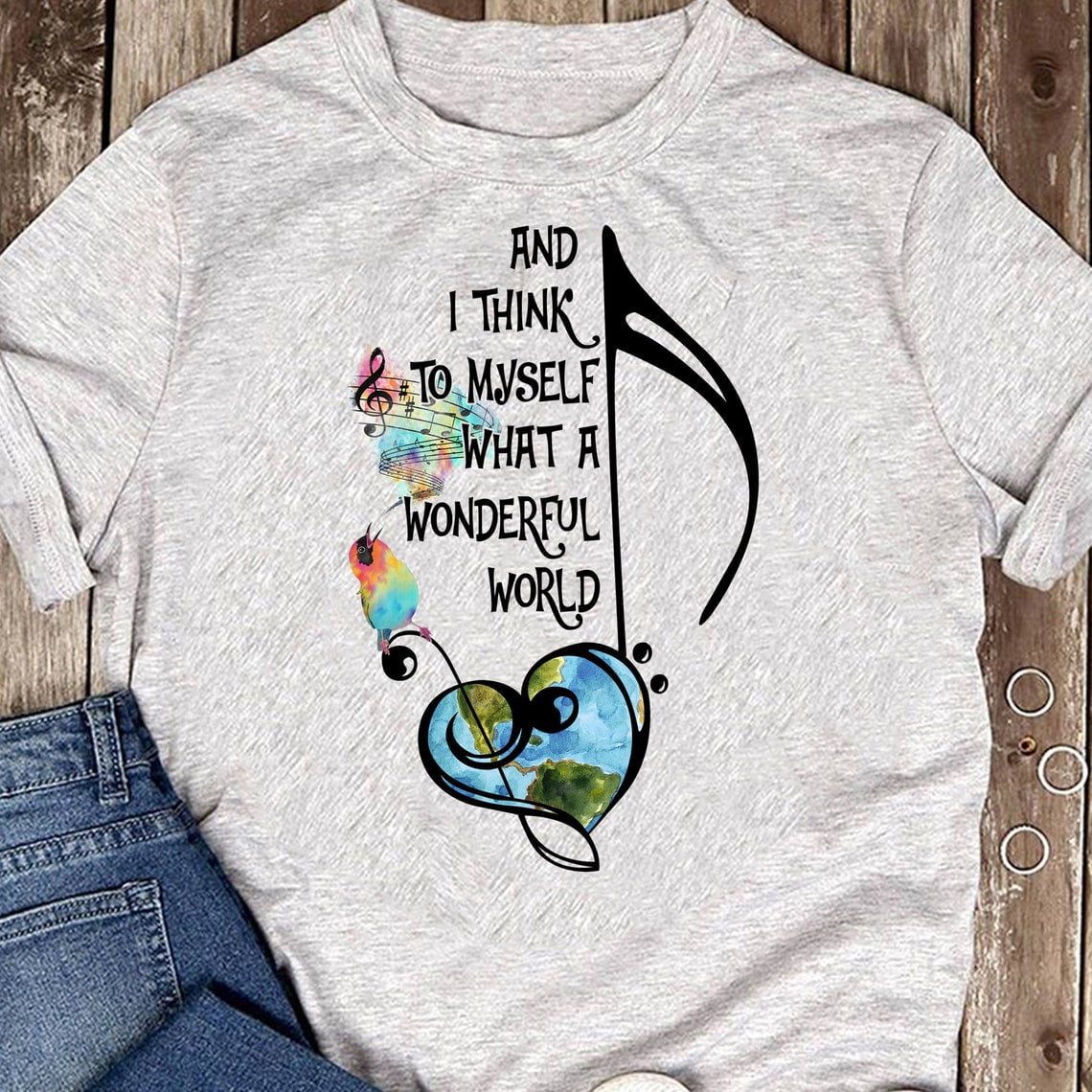 And I Think To Myself What A Wonderful World - Hippie Shirt, Hippie ...