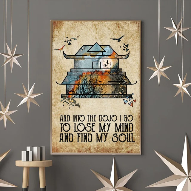 And Into The Dojo - Samurai NO FRAMED POSTER Home Decor, Vintage Art ...