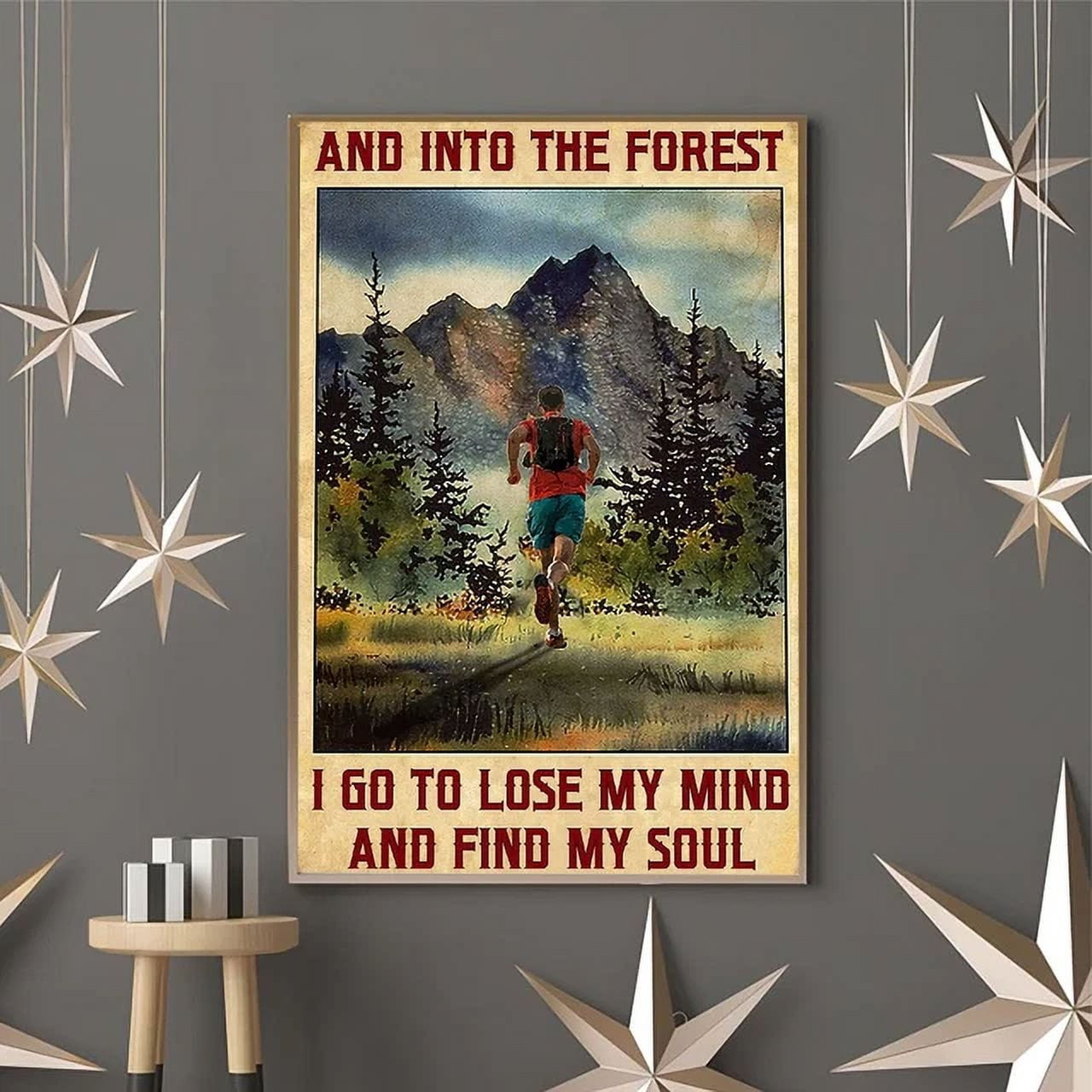 And Into The Forest I Go - Running Home Decor Vintage Art Print Cute ...