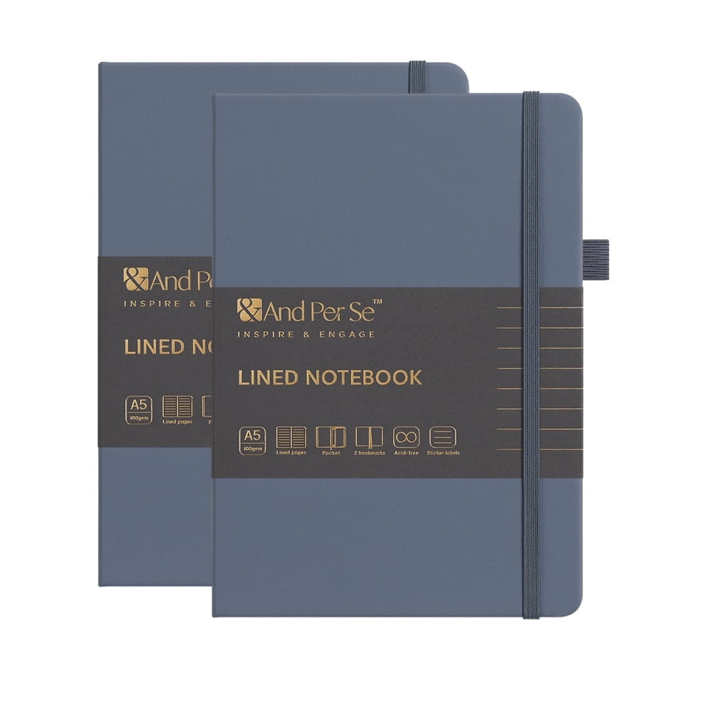 &And Per Se Lined Journal Notebook (2 Packs), 320 Pages, A5-5.7''x8'', Hardcover Notebooks for ...
