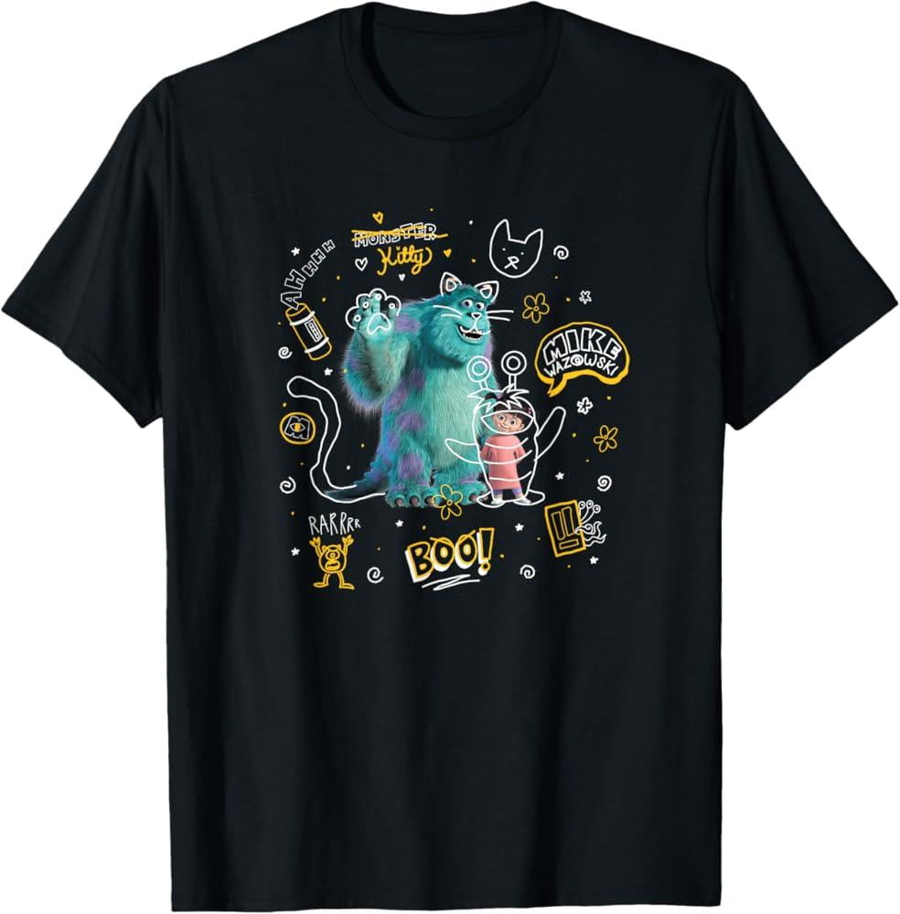 And Pixar'S Monsters, Inc. Sulley And Boo Doodle T-Shirt Shirt, Size ...